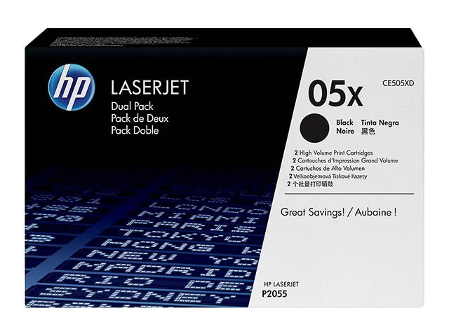 Original HP CE505XD / 05X Toner Black Doppelpack günstig kaufen ...